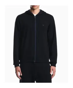 Emporio Armani Zip-up Knitted Hoodie