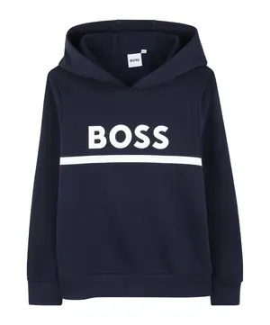 Hugo Boss Graphic Logo Hoodie - Black