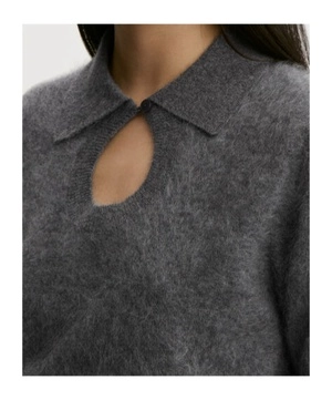 BY MALENE BIRGER Polo Collar Short-sleeved Knit Sweater