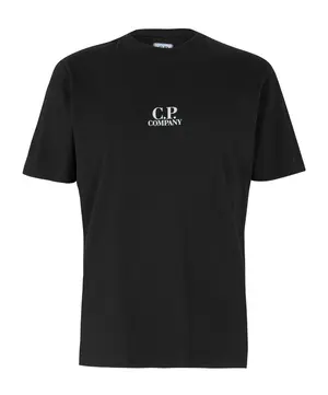 C.P. COMPANY Breathable Cotton Tshirt - Black