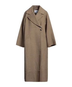 GANNI Single-breasted Brushed-felt Coat