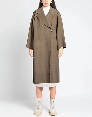 GANNI Single-breasted Brushed-felt Coat