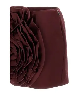 ROTATE BY BIRGER CHRISTENSEN Mini Skirt With 3d Rose Appliqu