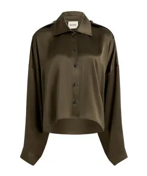 Khaite Bodine Silk Charmeuse Shirt