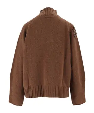 Ermanno Scervino Bead-embellished High-neck Sweater