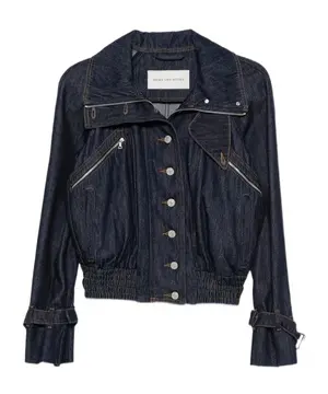 Dries Van Noten Denim Jacket With High Neck