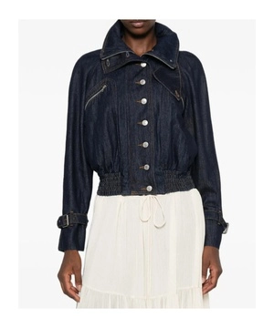 Dries Van Noten Denim Jacket With High Neck