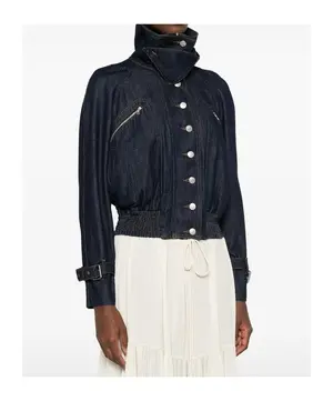 Dries Van Noten Denim Jacket With High Neck