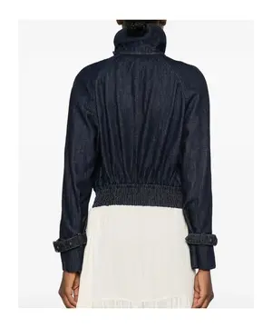 Dries Van Noten Denim Jacket With High Neck