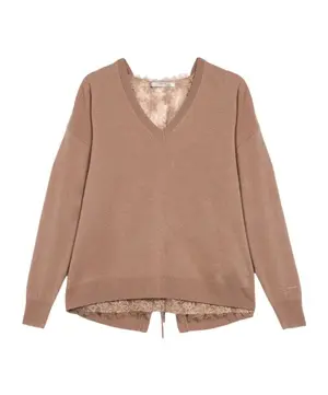 ERMANNO FIRENZE Lace-up Knit Top