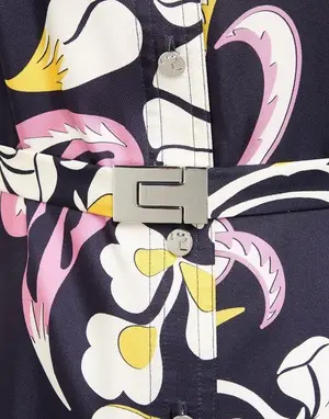 Tory Burch Floral Long-sleeve Shirt Dress