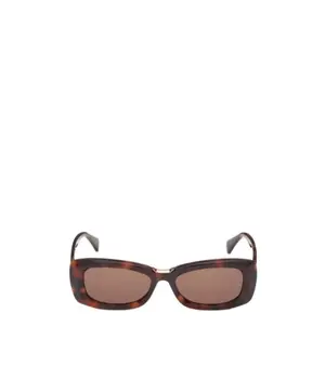 Max Mara Rectangular Frame Sunglasses - Brown