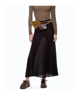 Pinko Knitted A-line Midi Skirt