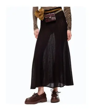 Pinko Knitted A-line Midi Skirt