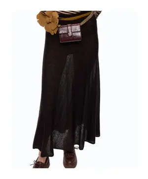 Pinko Knitted A-line Midi Skirt