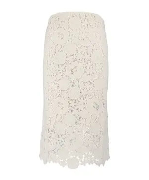 Ermanno Scervino Floral Lace Midi Skirt