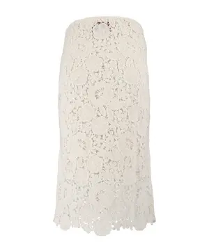 Ermanno Scervino Floral Lace Midi Skirt
