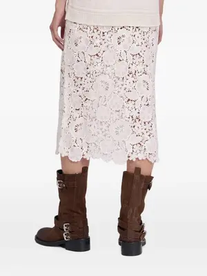 Ermanno Scervino Floral Lace Midi Skirt