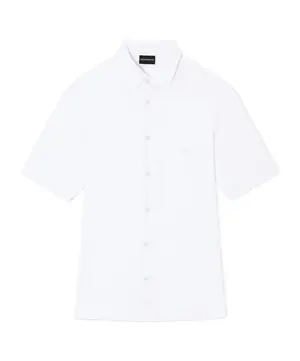 Emporio Armani Collared Shortsleeve Shirt - White