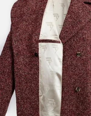 REMAIN BIRGER Tweed Double-breasted Coat