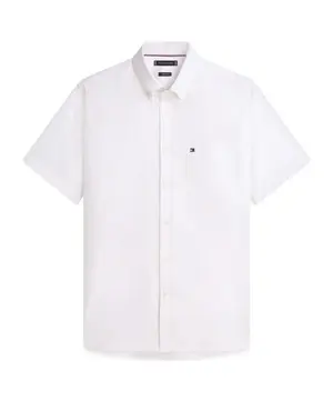 Tommy Hilfiger Buttondown Collar Shortsleeve Shirt - White