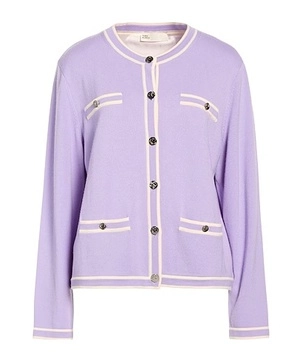 Tory Burch Plain Colour Cardigans - Purple