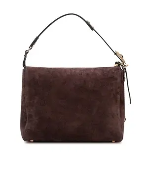 Etro Logo-print Suede Shoulder Bag