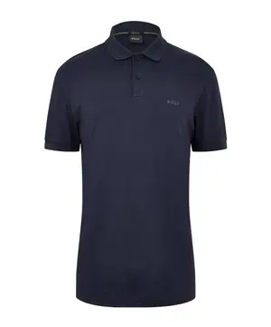 Hugo Boss Solid Shortsleeve Polo Shirt - Blue