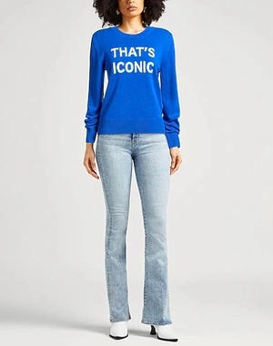 MAXCO. Max&co. Two-tone Crew Neck Knit Sweater