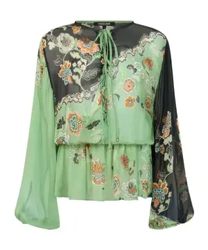 Roberto Cavalli Floral-print Ruched Mini Dress