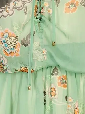 Roberto Cavalli Floral-print Ruched Mini Dress