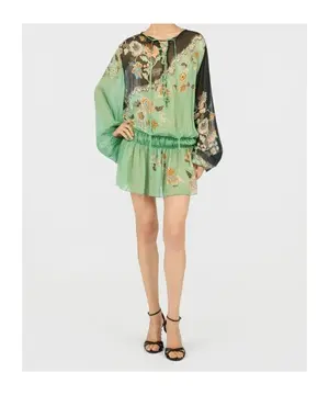 Roberto Cavalli Floral-print Ruched Mini Dress