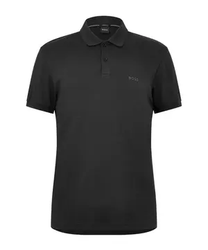 Hugo Boss Solid Shortsleeve Polo Shirt - Black