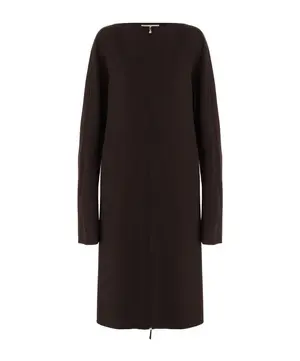 Carven Long Sleeve Round Neck Shift Dress