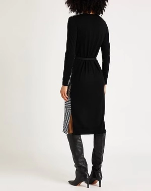 Tory Burch Printed Long Sleeve Midi Dress