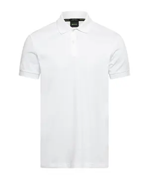 Hugo Boss Solid Shortsleeve Polo Shirt - White