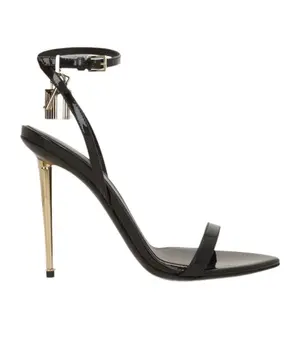 TOM FORD Ankle Strap High Heel Sandals With Padlock Detail