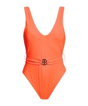 Tory Burch Plain Colour One-piece Swimsuits - Orange
