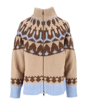 Ermanno Scervino Fair Isle Zip-up Cardigan