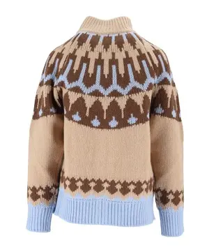 Ermanno Scervino Fair Isle Zip-up Cardigan