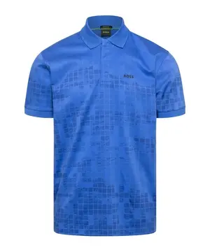 Hugo Boss Subtle Grid Jacquard Shortsleeve Polo Shirt
