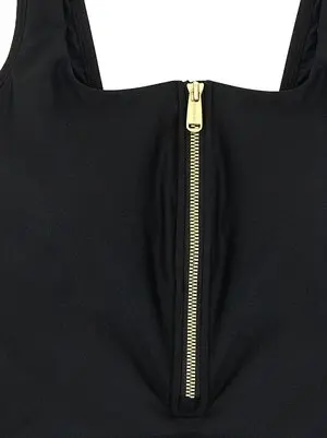Goldbergh Caviar Zip-front One-piece Swimsuit
