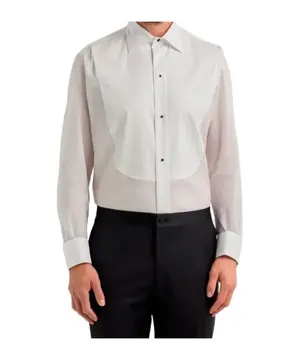 Canali Pleated-bib French-cuff Shirt