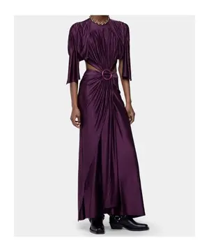 Rabanne Ring-detailed Ruched Maxi Dress