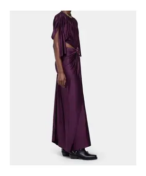 Rabanne Ring-detailed Ruched Maxi Dress