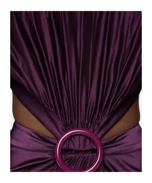 Rabanne Ring-detailed Ruched Maxi Dress