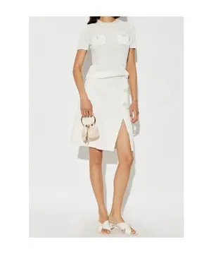 SELF-PORTRAIT Slit Skirt