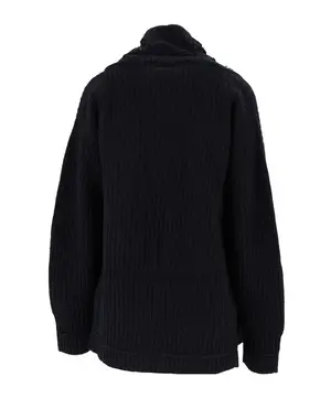 Ermanno Scervino Lace-trim Ribbed-knit Cardigan