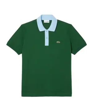 Lacoste Contrastcollar Shortsleeve Polo Shirt - Green