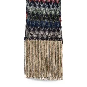 Missoni Zigzag-knit Fringed Scarf